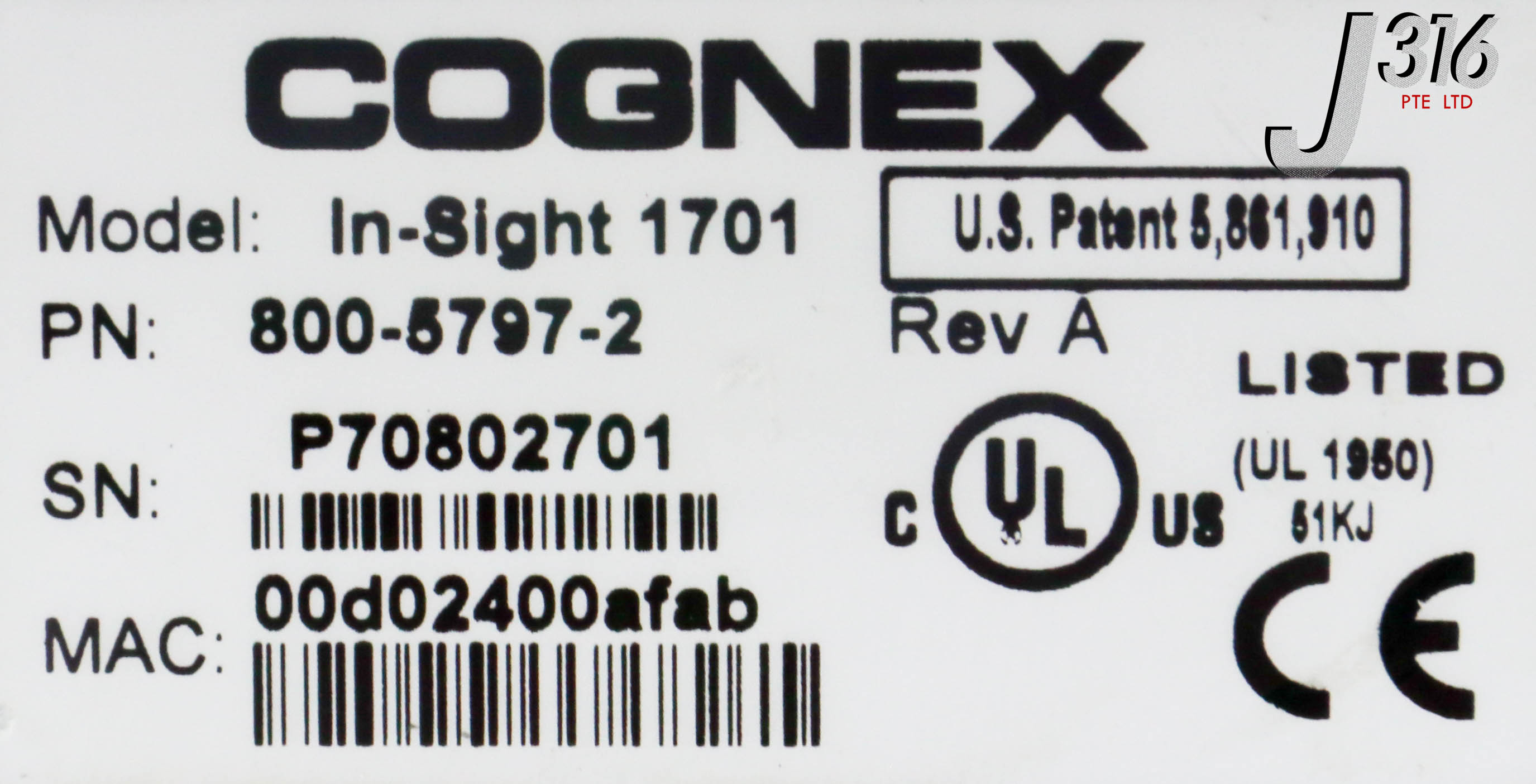 26246 Cognex Wafer Reader In Sight 1701 800 5797 2 J316gallery